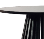 Birch Ribbed Side Table - Black – Native Decor