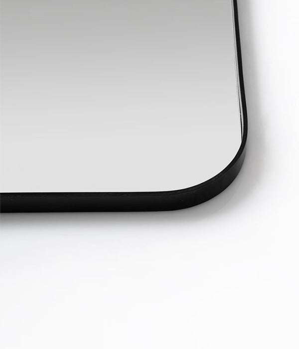 Deep Frame Rounded Rectangle Mirror - Black – Native Decor