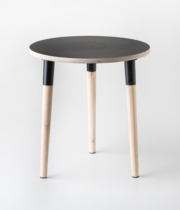 Birch Round Side Table - Black – Native Decor