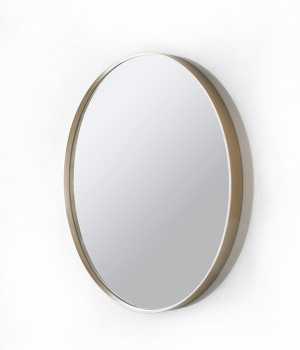 Deep Frame Round Mirror Gold – Native Decor